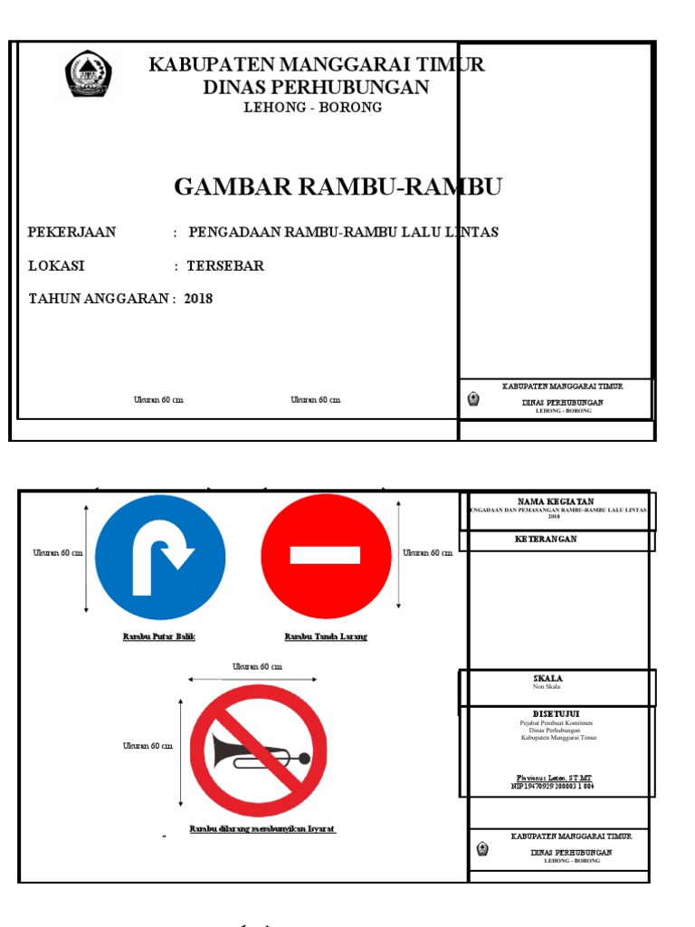 GMBR Rencana Rambu & PGR Pngman 2015 | PDF