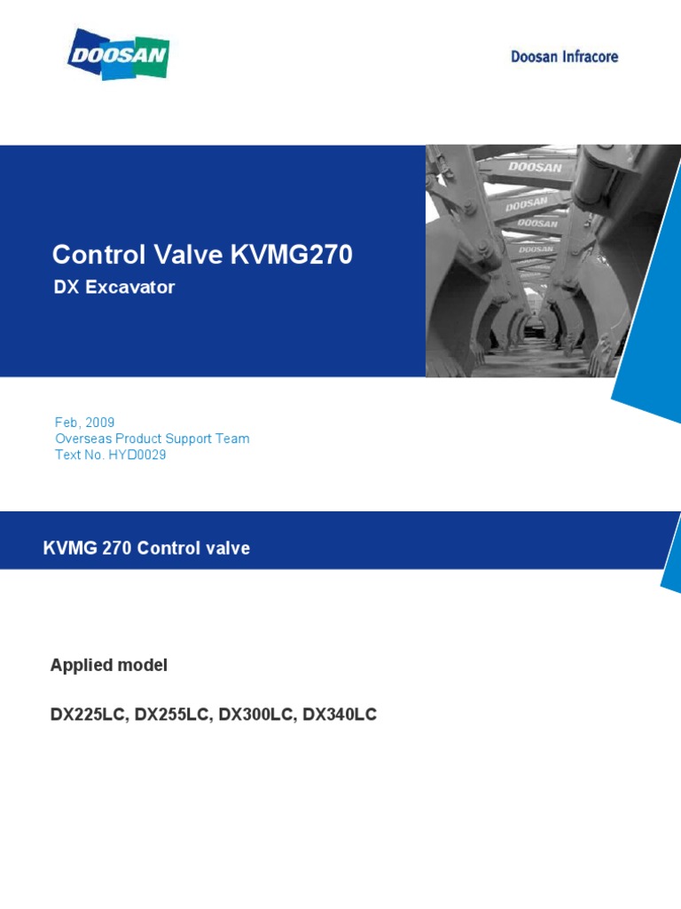 Hyd0029 DX Control Valve KVMG 270 | PDF | Valve | Energy Technology
