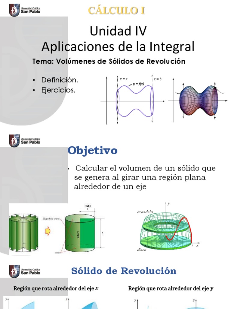 Volúmenes de Sólidos de Revolución | PDF | Integral | Cálculo