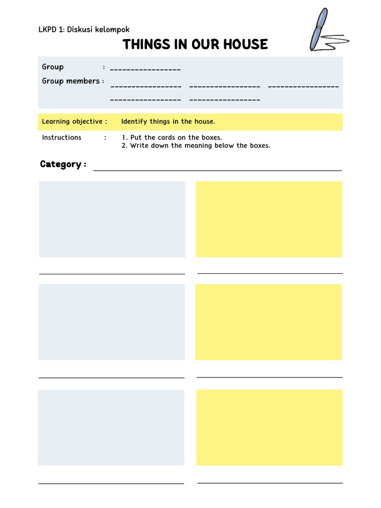 Identifying Household Items Activities | PDF | Grammatical Number ...