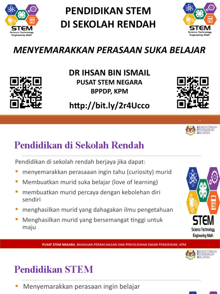 Pembentangan STEM Dalam Bengkel Sains Untuk Guru Sekolah Rendah | PDF