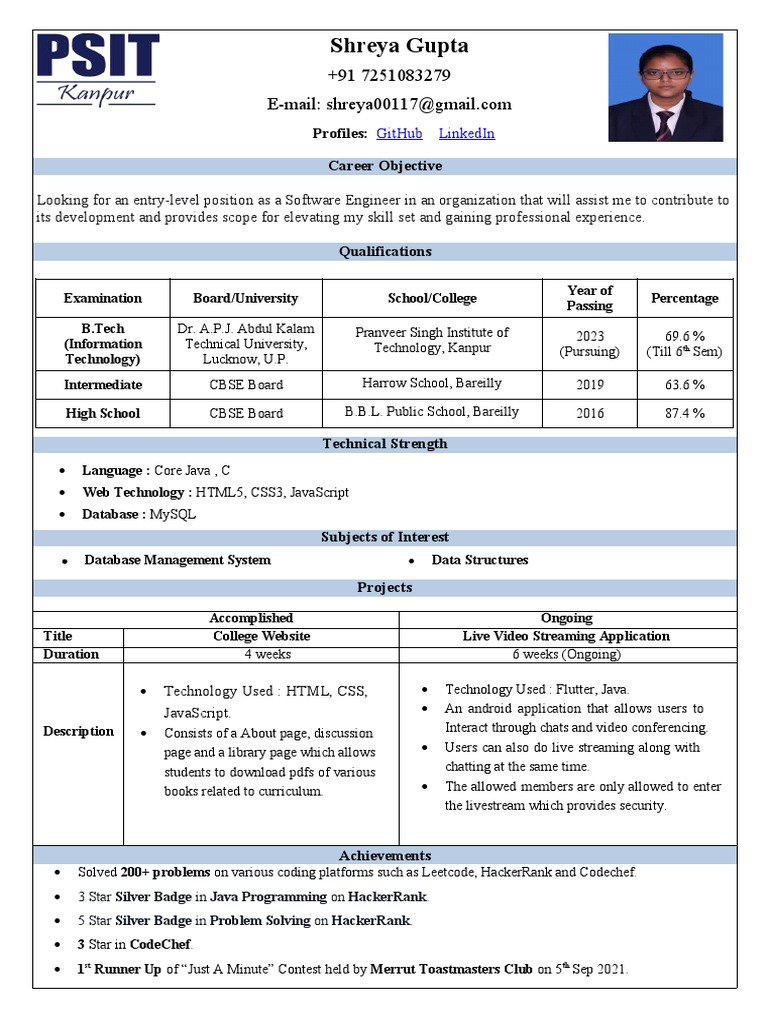 Shreya Gupta | PDF | Java Script | Java (Programming Language)