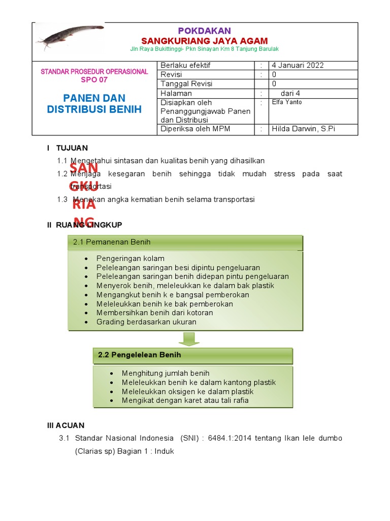 SPO 7. Panen Dan Pengemasan Benih | PDF