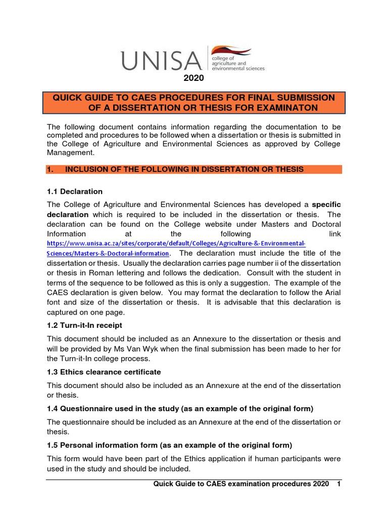 Navigating the Final Stages: A Quick Guide to CAES Dissertation and Thesis Examination ...