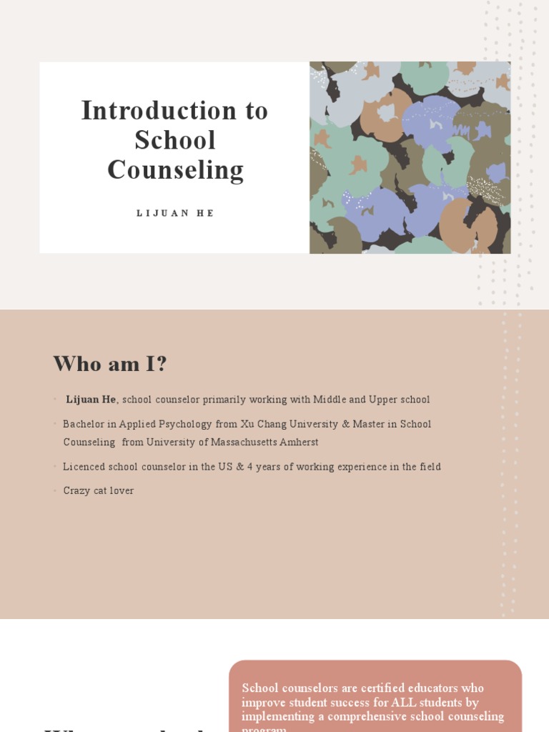 Schoool Counseling Introduction | PDF | School Counselor | Teachers