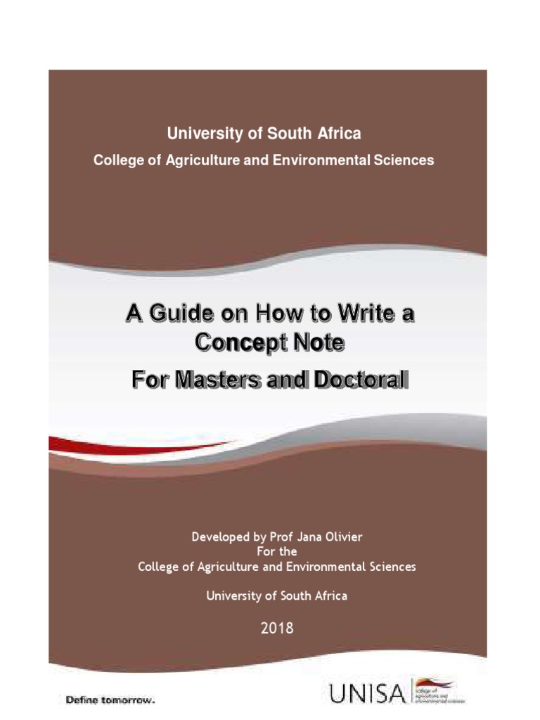 Guide to Developing an Effective Concept Note for Postgraduate Research ...