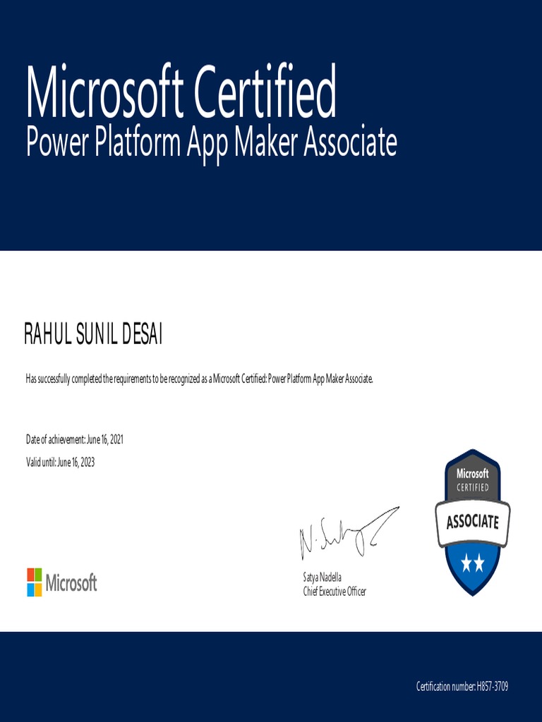 Pl100 Microsoft Certified Professional Certificate | PDF