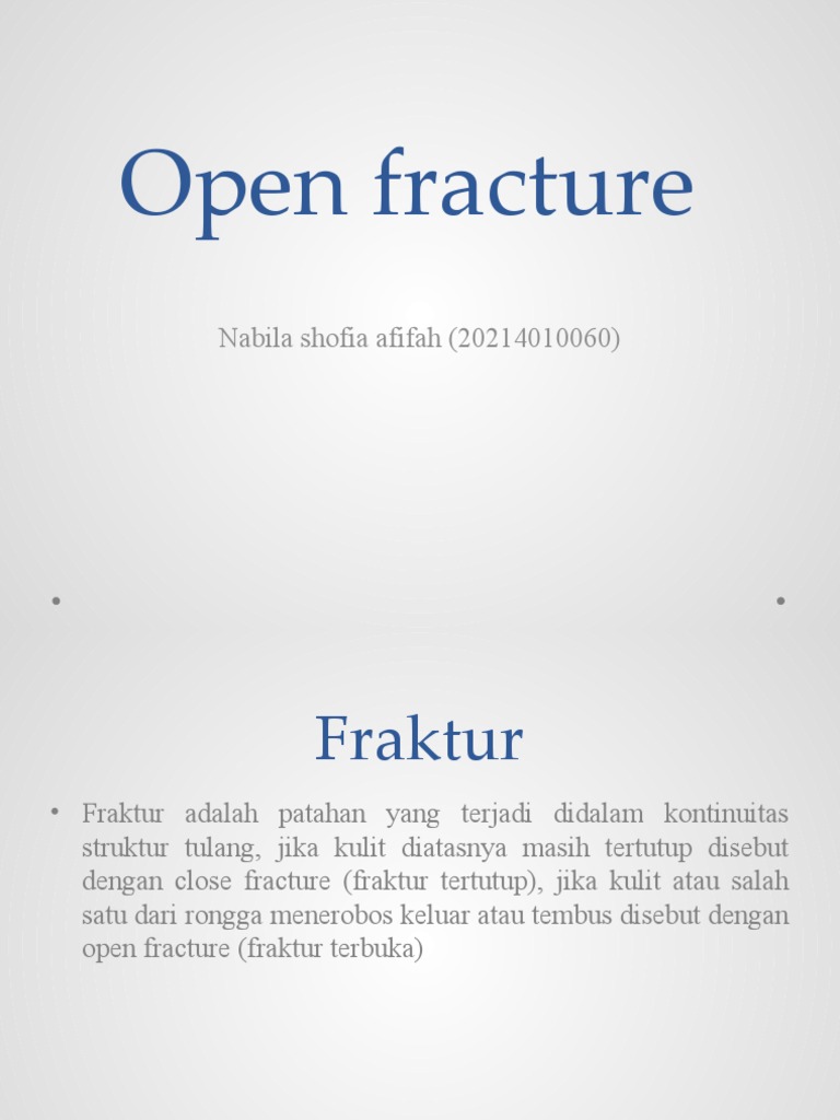 Open Fracture | PDF | Sains & Matematika