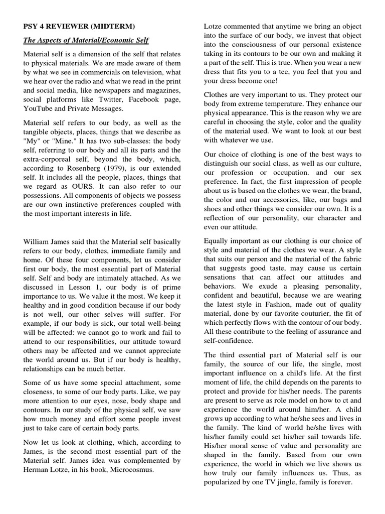 Psy 4 Reviewer Material and Sexual Self | PDF | Orgasm | Sexual Arousal