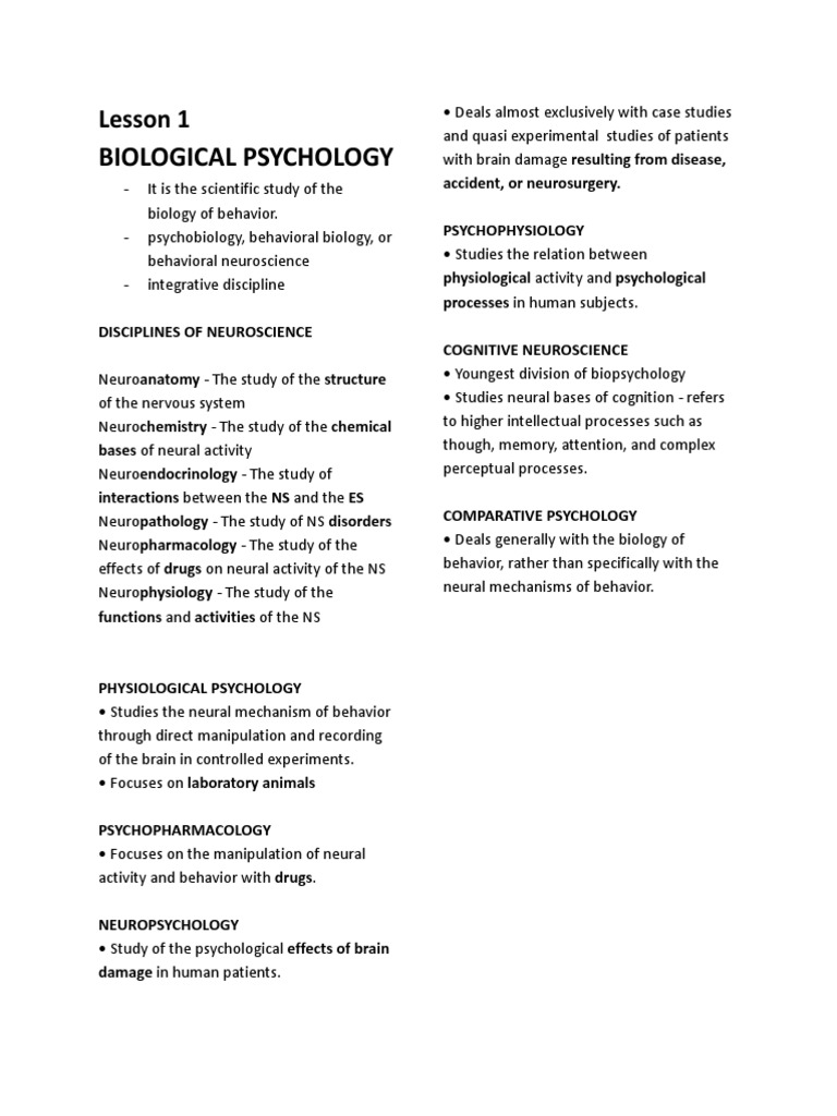 Understanding the Fundamentals of Biological Psychology and Genetics ...