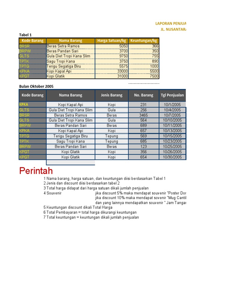Test Excel Template 1 - Mediate 2 | PDF