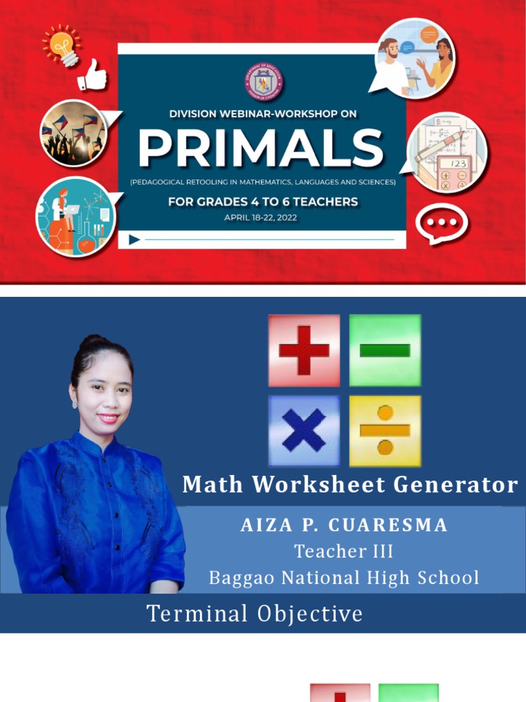 Math Worksheet Generator | PDF | Microsoft Windows | Worksheet