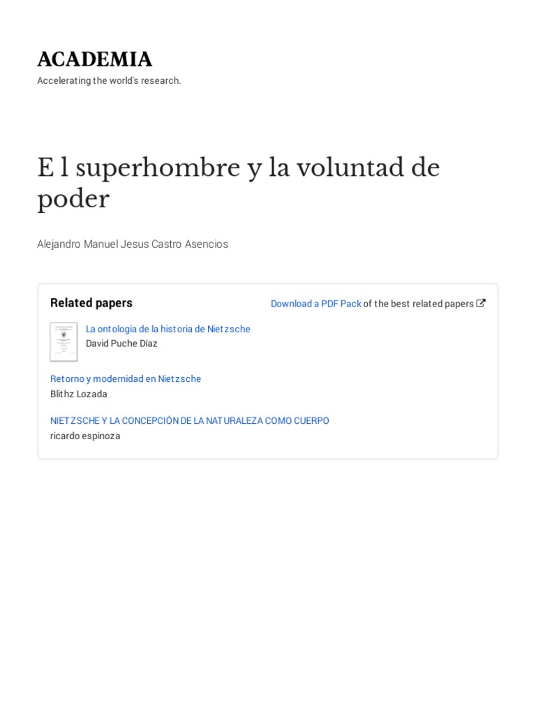 Llacer Toni - Nietzsche. El Superhombre y La Voluntad de Poder-with ...