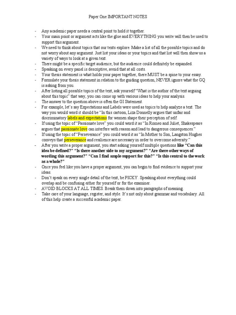 Paper One Important Notes | PDF | Cognitive Science | Cognition