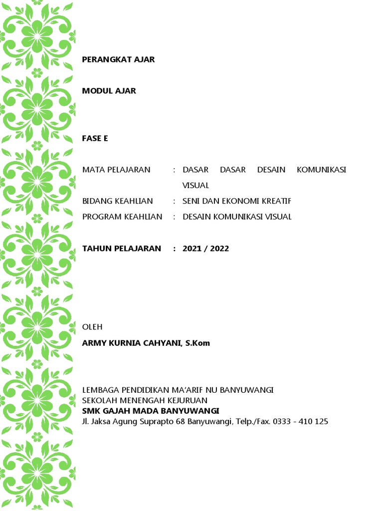 Modul Ajar D.DKV CP5 | PDF