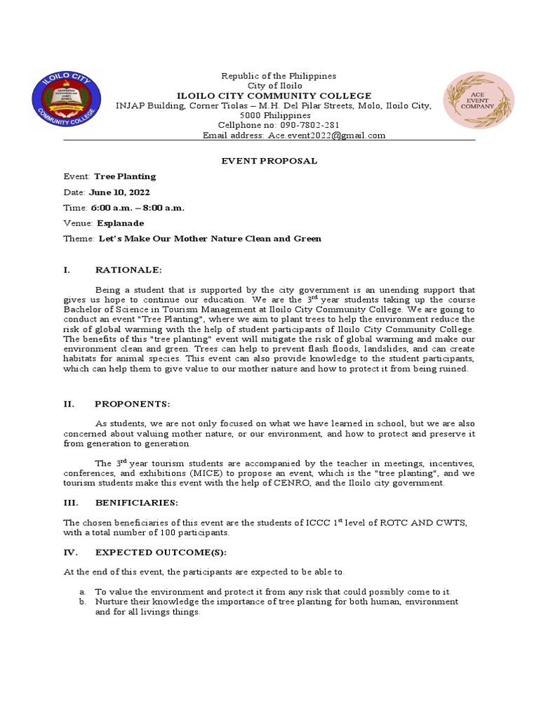 Iloilo City College Event Proposals | PDF | Social Science | Self ...