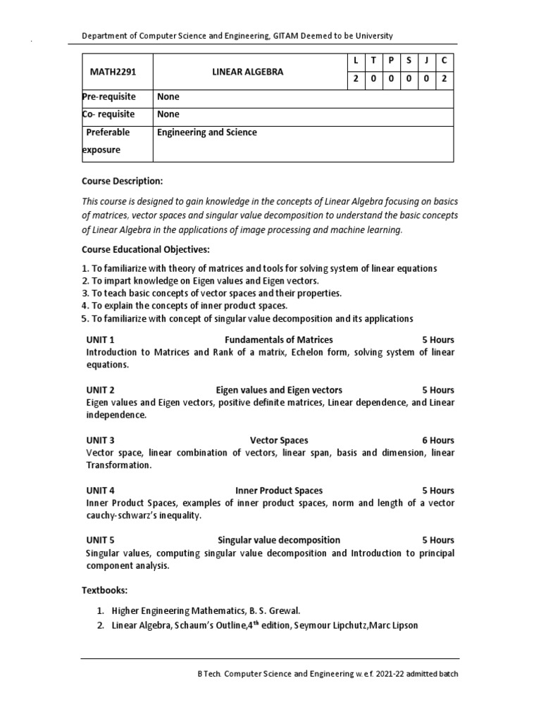 Linear Algebra Pdf Linear Algebra Linear Map