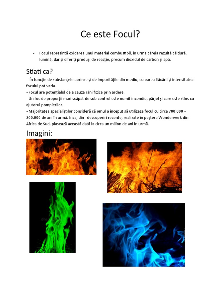 Ce Este Focul | PDF