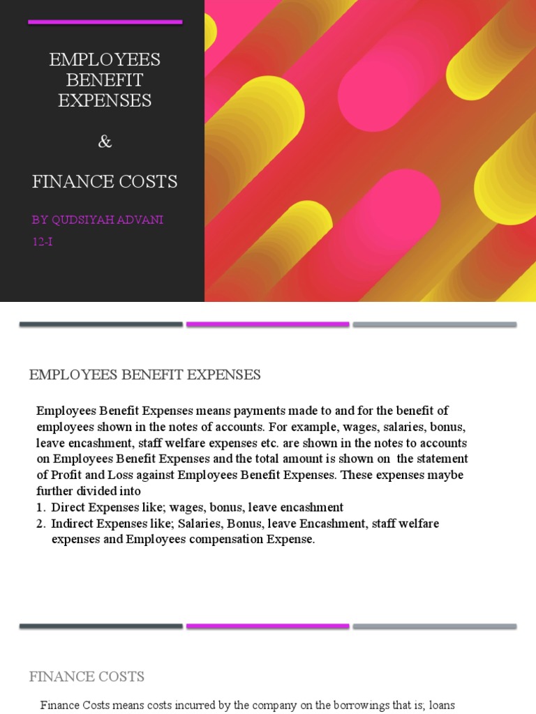 Employee Benefit Expenses & Finance Costs | PDF