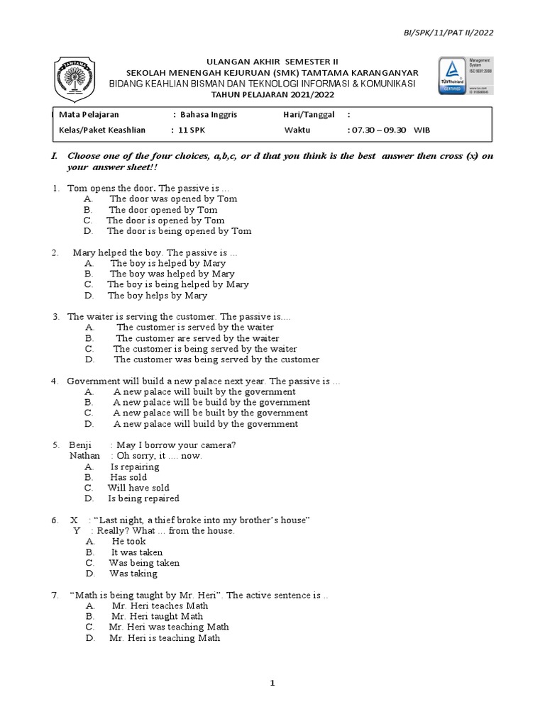 Bhs Inggris 11 | PDF | Giraffe | Dolphin