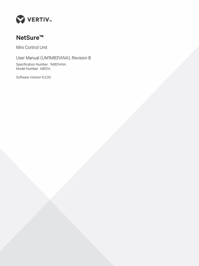 VERTIV Um1m831ana Ncu Controller User Manual | PDF | Rectifier | Menu ...