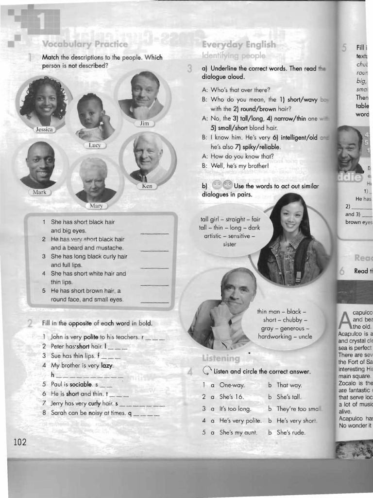 Descriptions and People | PDF