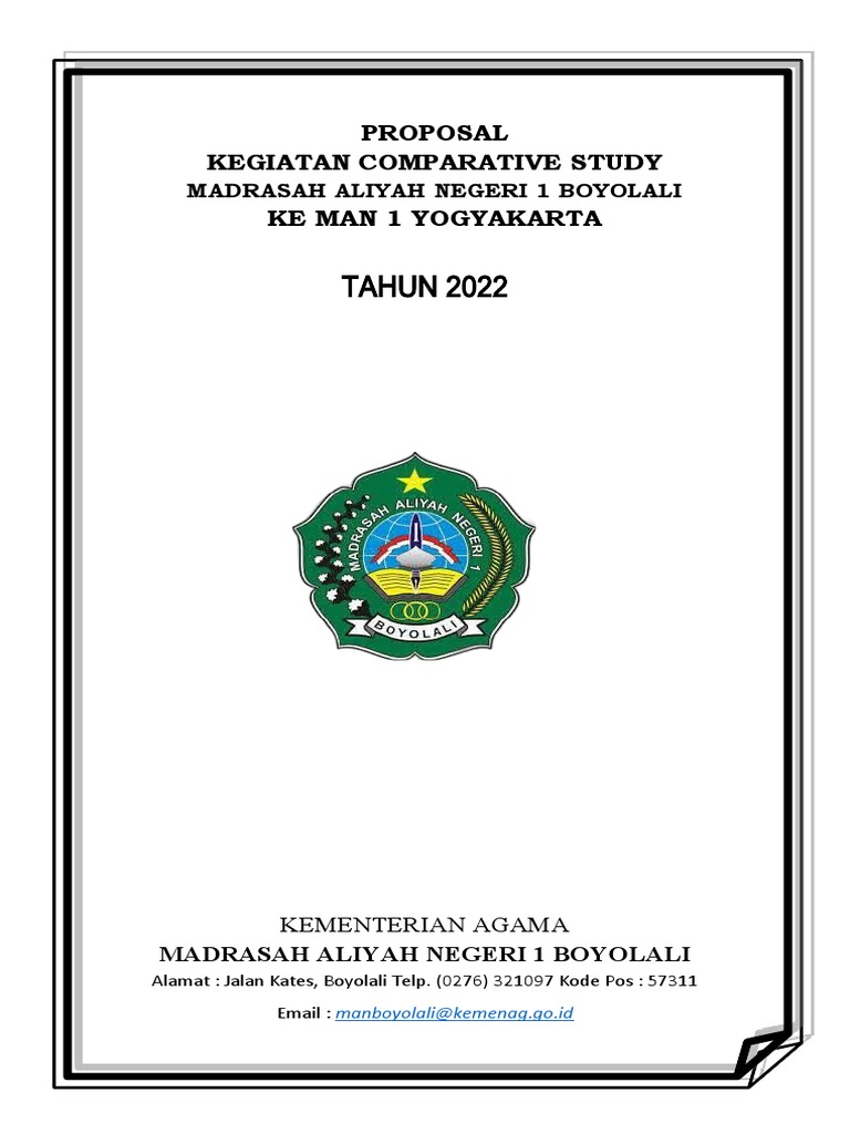 Proposal Study Comparative Man 1 Yogyakarta Revisi | PDF