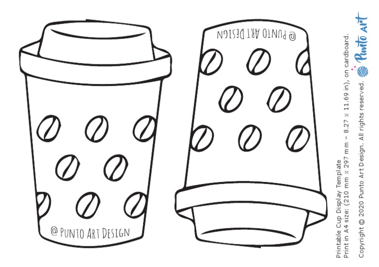 Coffee Cup Free Template 1 | PDF | Games & Activities