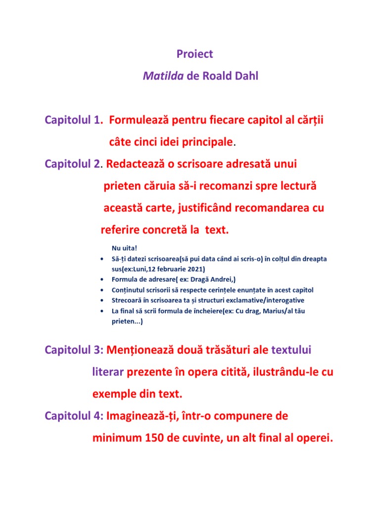 Matilda Proiect | PDF