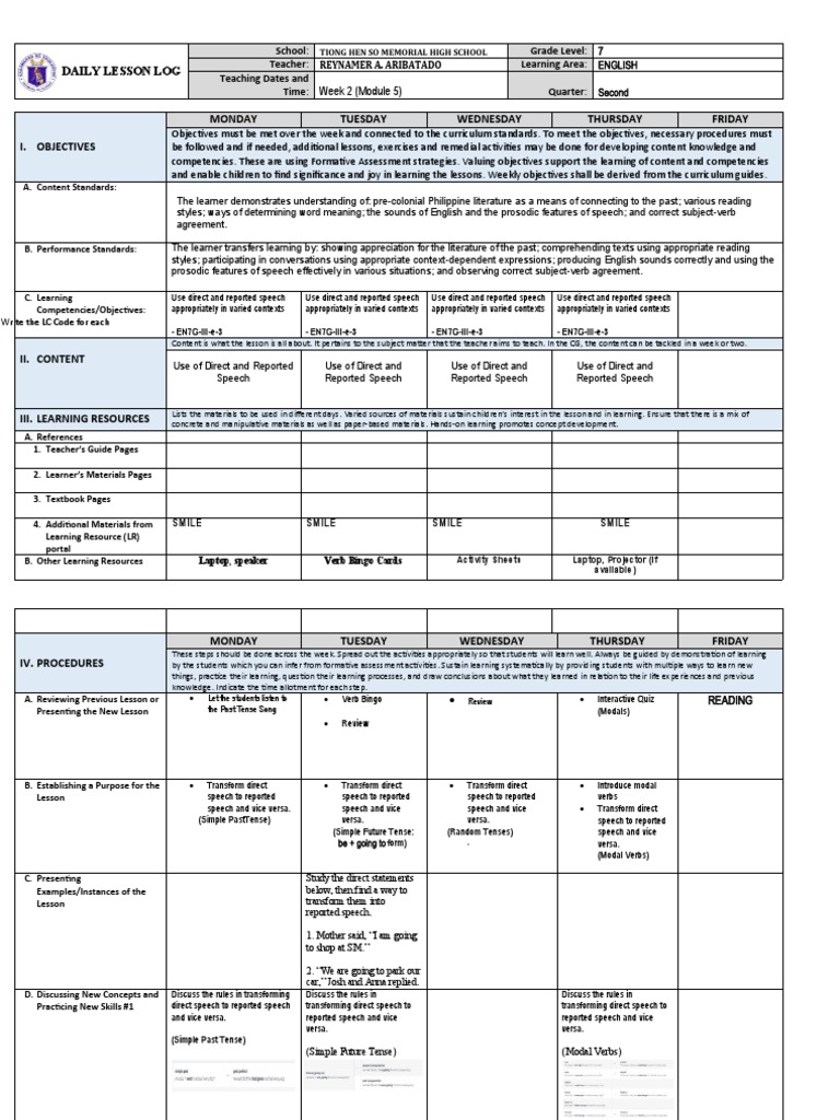 DLL 2nd-Quarter wk2 | Download Free PDF | Learning | Teaching Method
