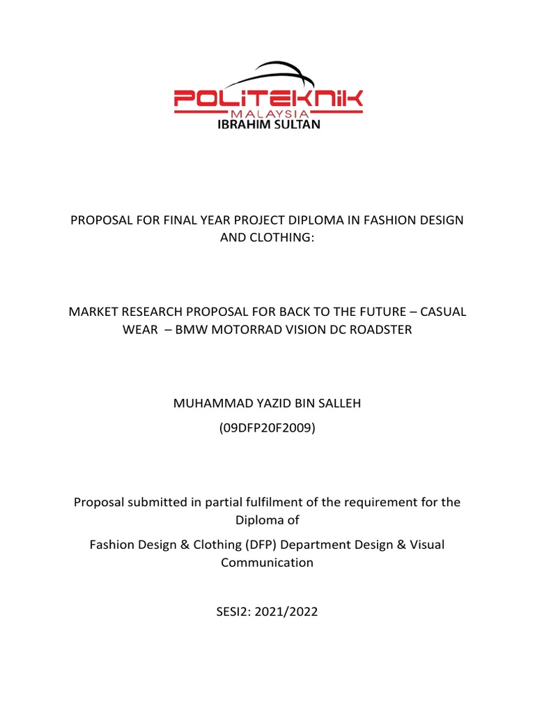 Fashion Design Project Proposal: Casual Wear | PDF | Textiles | Clothing