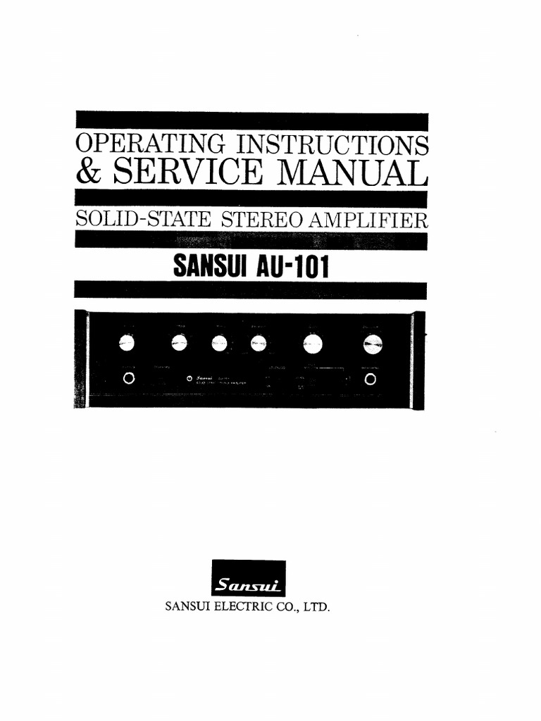 Sansui Au-101 Solid-State Stereo Amplifier | PDF