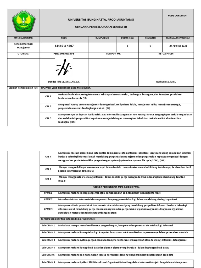 RPS SIM MBKM 2022 DANDES Ok | PDF