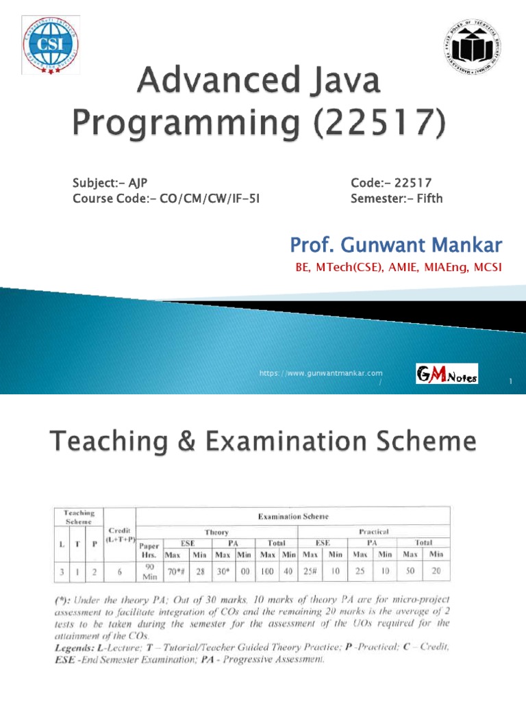 Advance Java PDF | PDF | Computer Science | Software Development