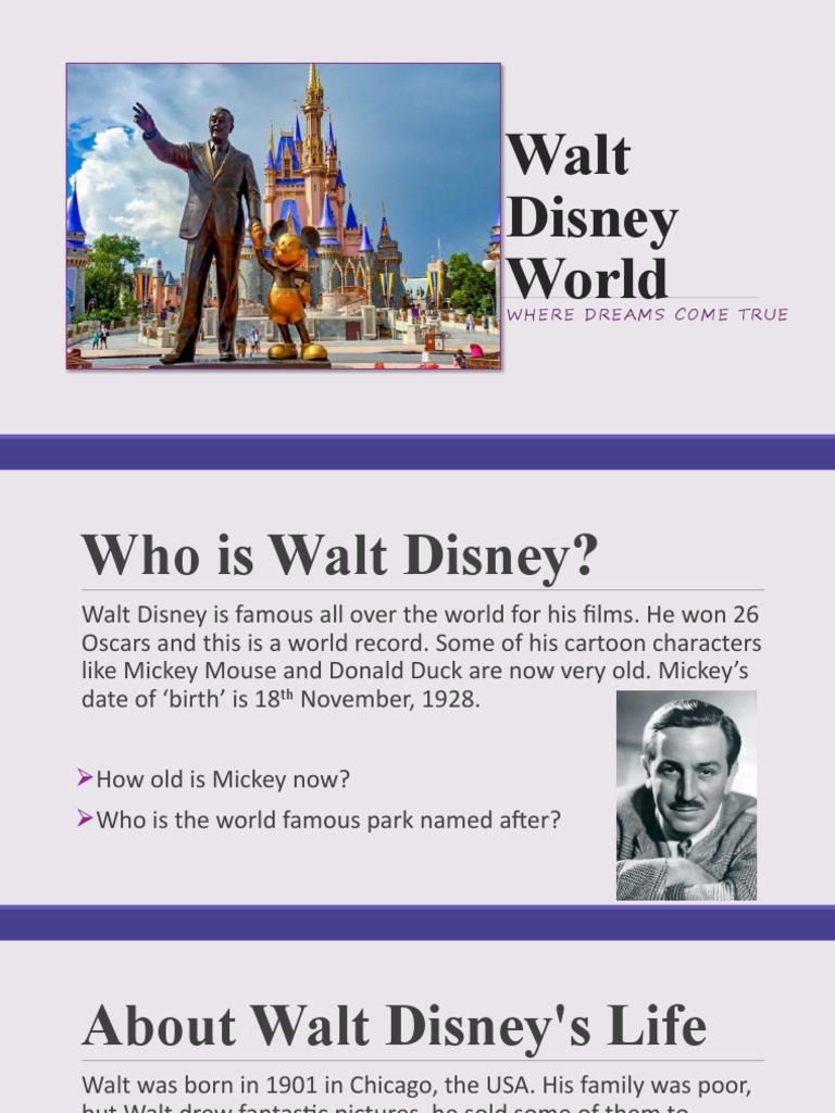 Disney World Reading Comprehension Exercises Translation Exerci 142007 ...