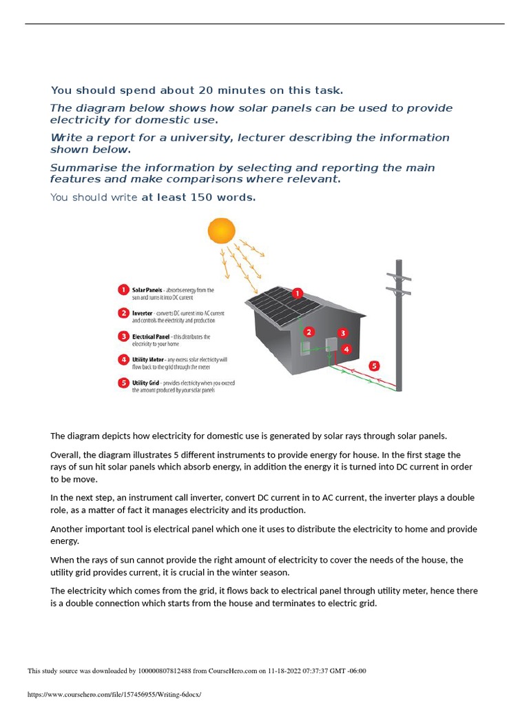 Writing 6 | PDF | Photovoltaic System | Electrical Grid