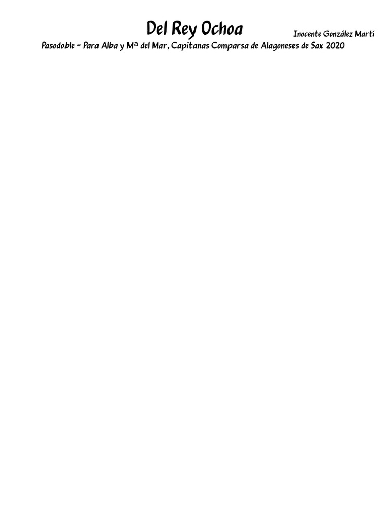 Del Rey Ochoa Rev 2021 - 2-Partitura - y - Partes | PDF