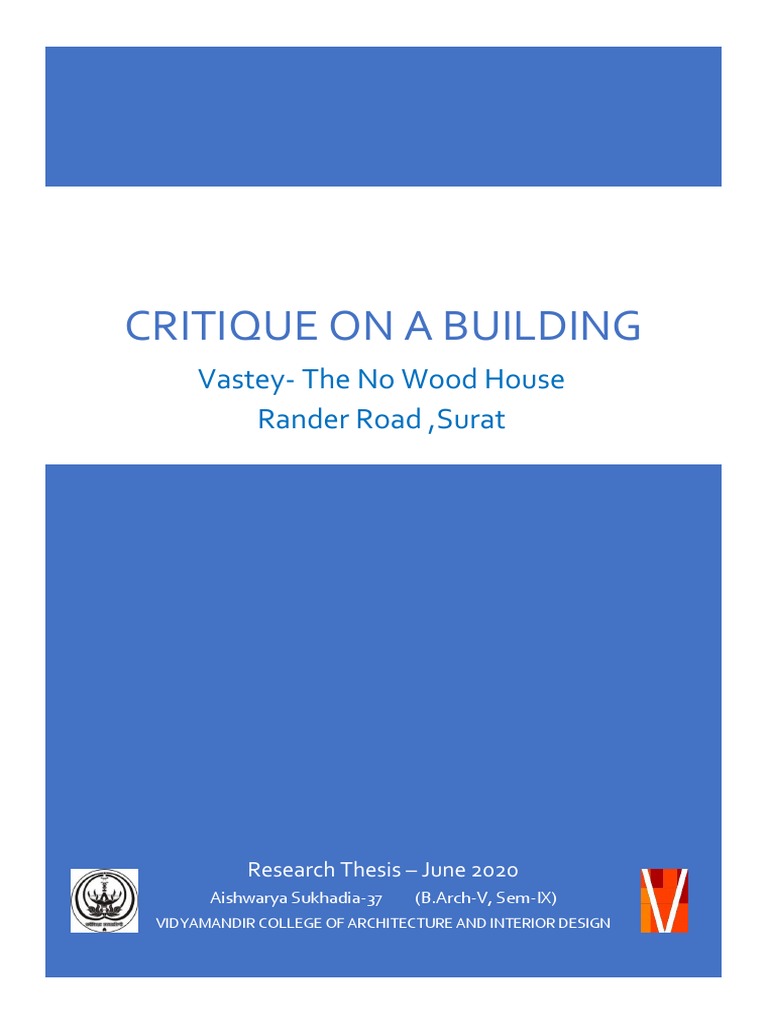Case Study of - Vastey The No Wood House, Surat | PDF | Door ...