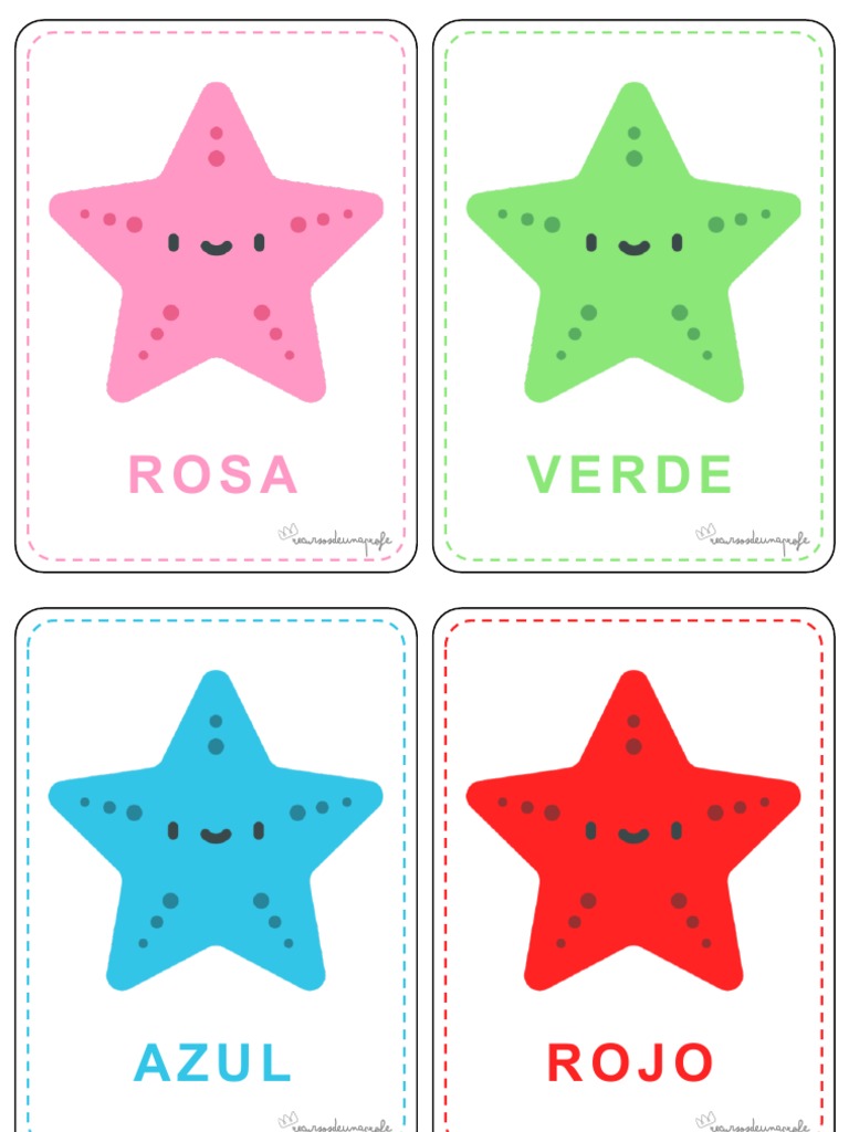 Flashcards de Colores en Español | PDF