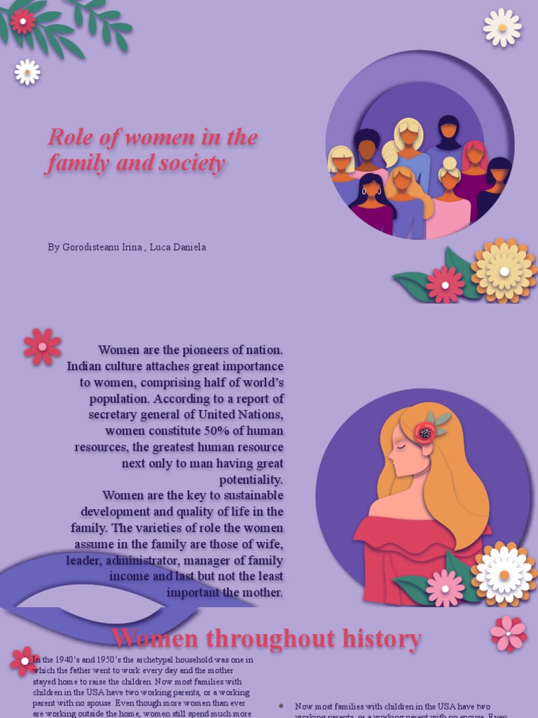Women's Evolving Roles in Family and Society | PDF | Marriage | Wife