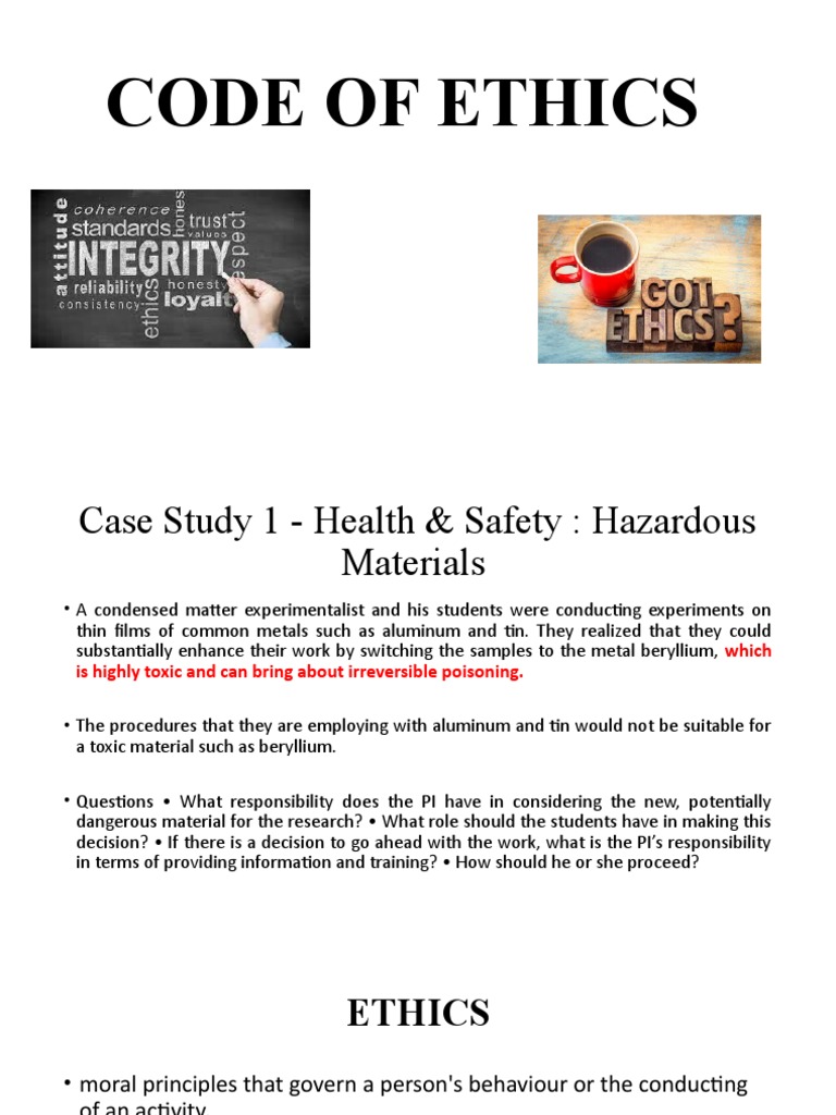 CODE OF ETHICS (Class) | PDF | Intellectual Property | Patent