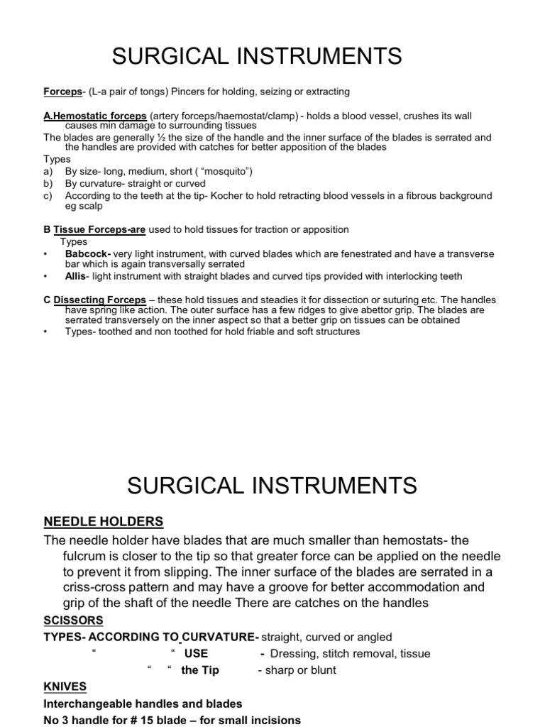 Surgical Instruments | PDF