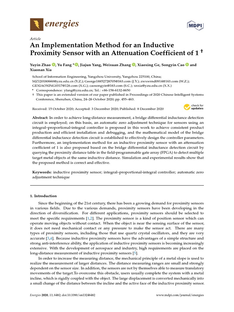 An Implementation Method For An Inductive Proximit | PDF | Inductor ...