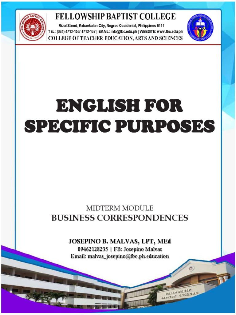 MIDTERM Module in English For Specific Purposes | PDF | Résumé | Voting MIDTERM Module in English For Specific Purposes | PDF | Résumé | Voting
