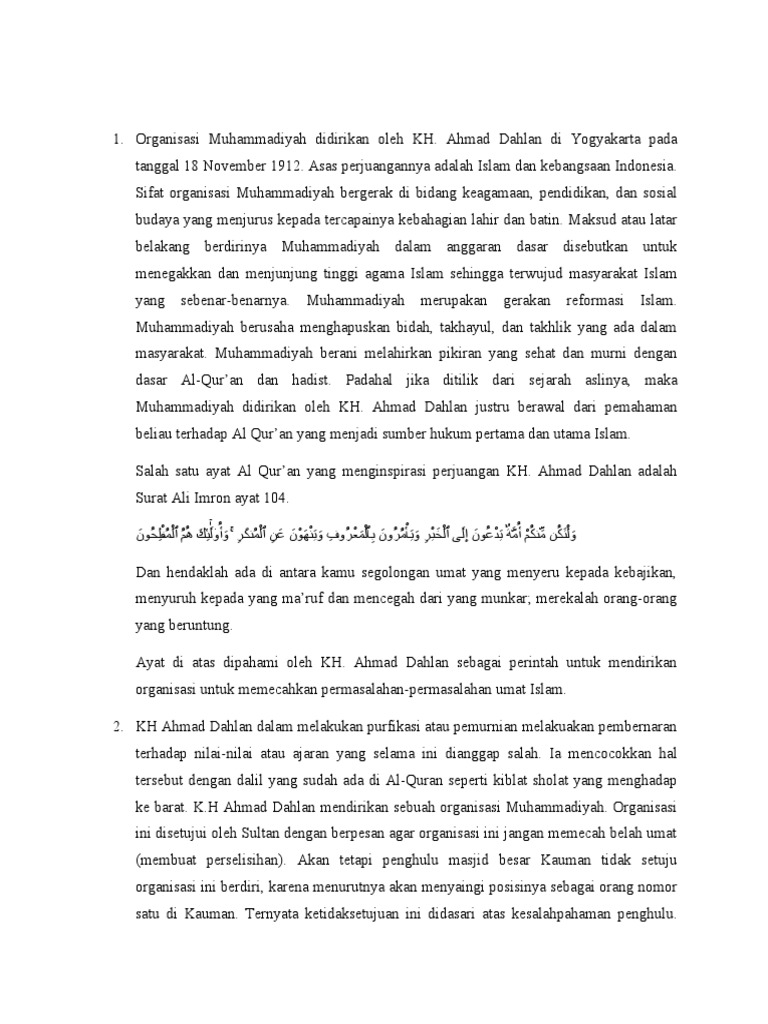 Organisasi Muhammadiyah | PDF