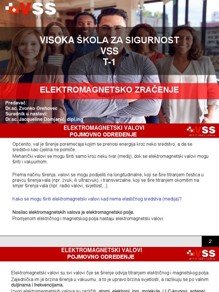 Visoka Škola Za Sigurnost VSS T-1: Elektromagnetsko Zračenje | PDF