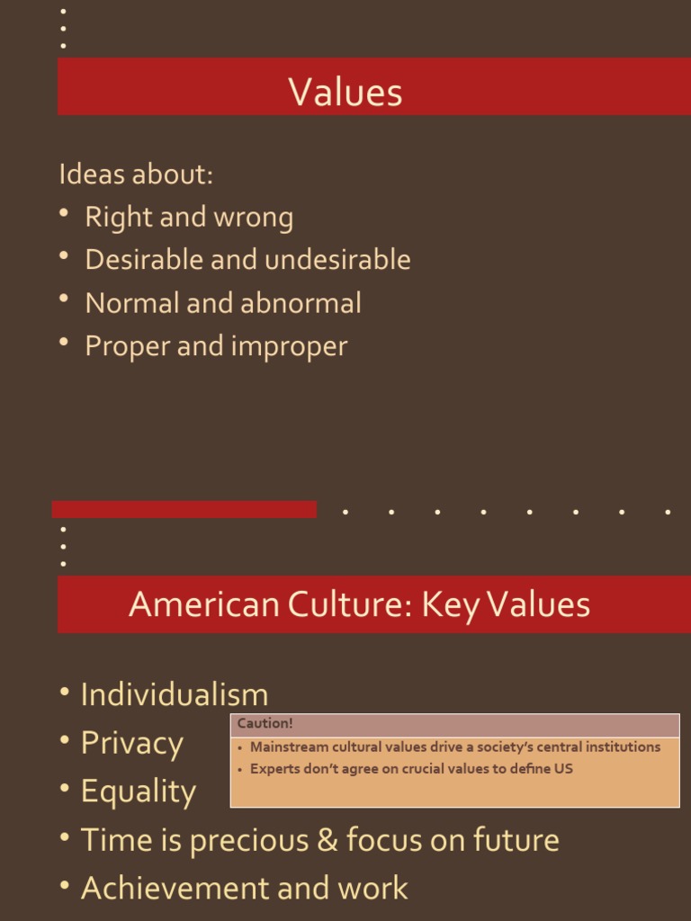The USA Values | PDF