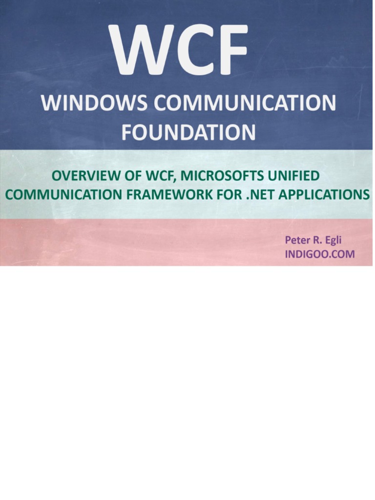 WCF | PDF | Windows Communication Foundation | Hypertext Transfer Protocol