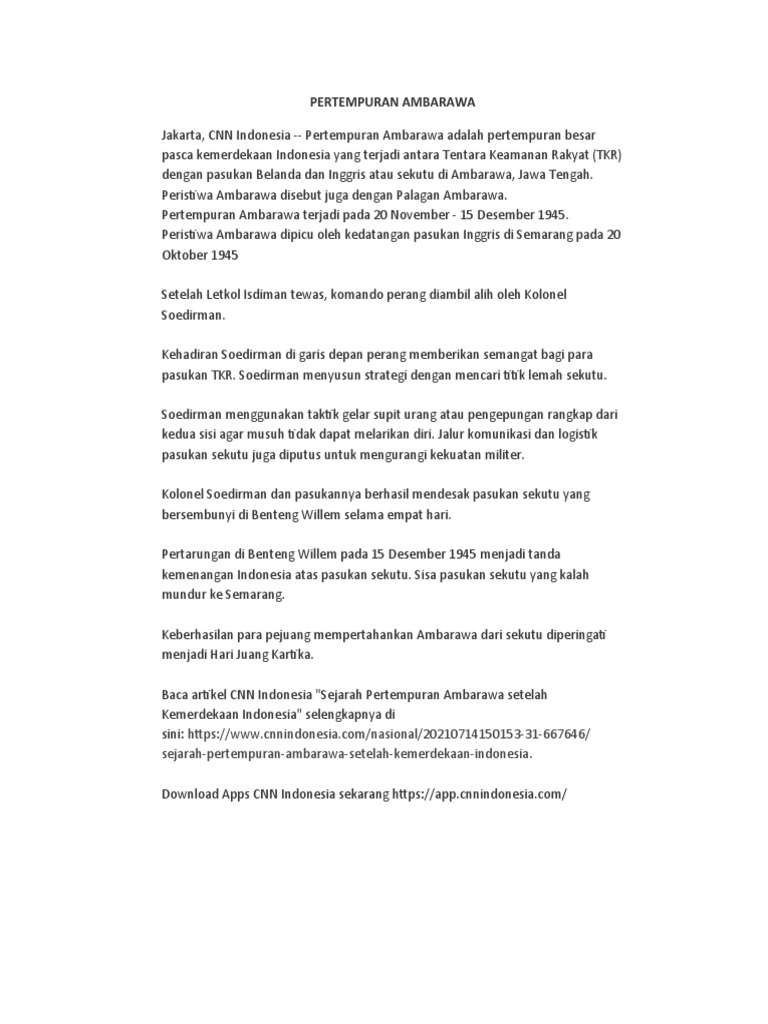 Pertempuran Ambrawa New | PDF