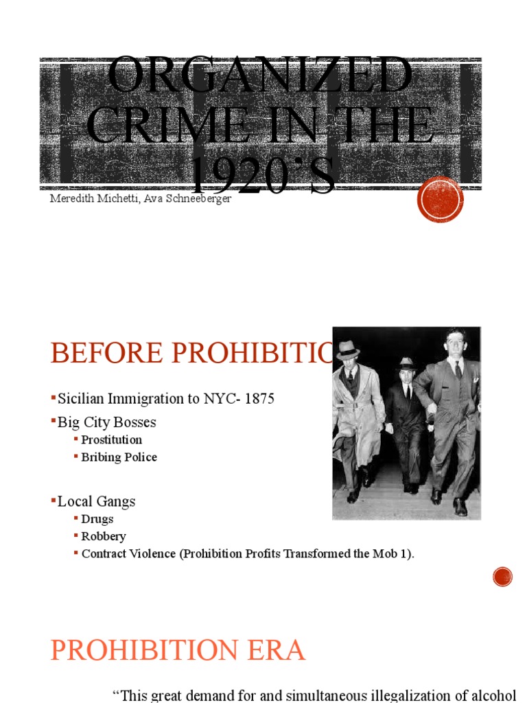 Organized Crime and Prohibition in the 1920s | PDF | American Mafia ...